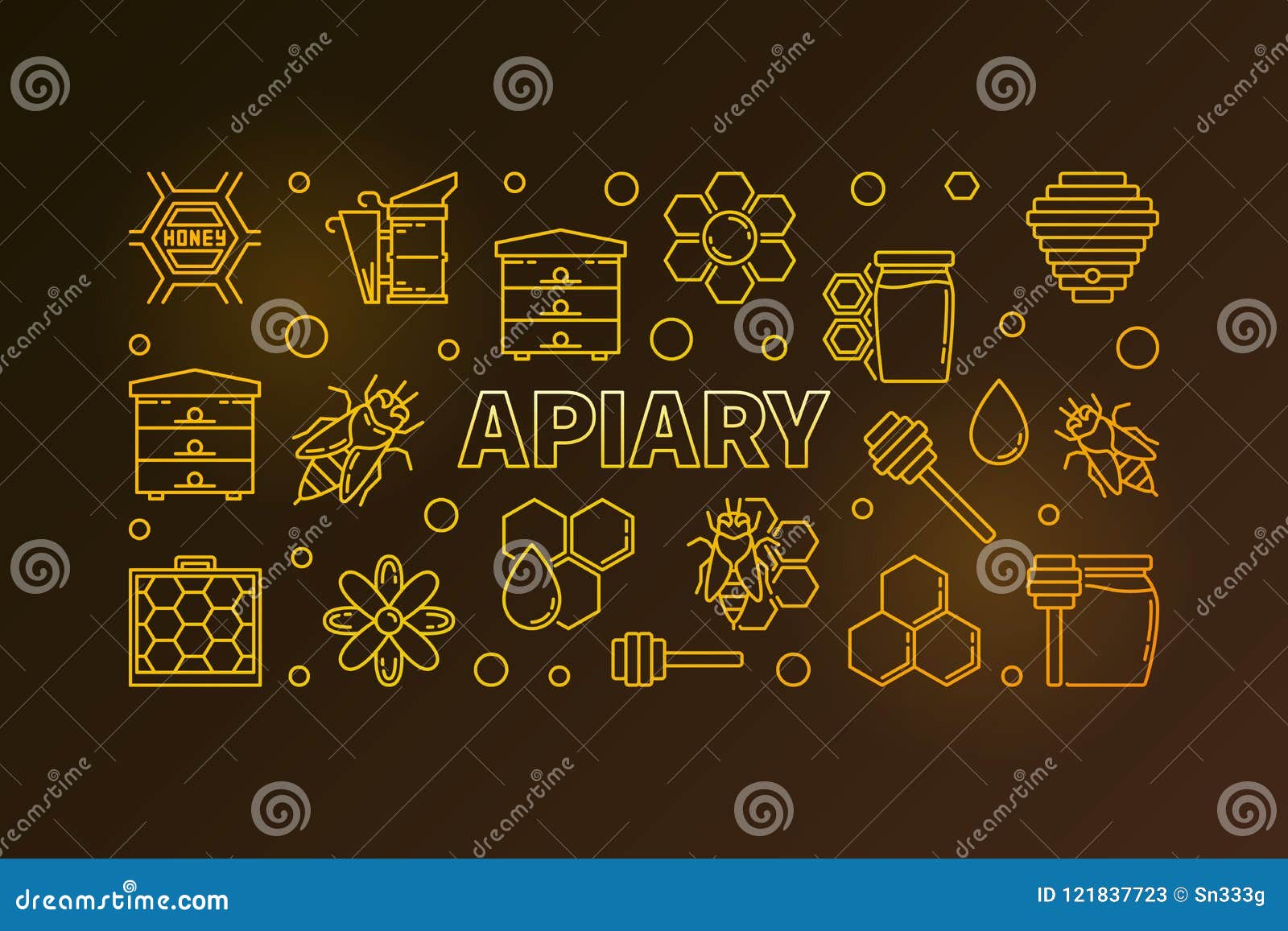 Apiary Linear Icons Cartoon Vector | CartoonDealer.com #74067417 Apiary Linear Icons Cartoon Vector | CartoonDealer.com #74067417