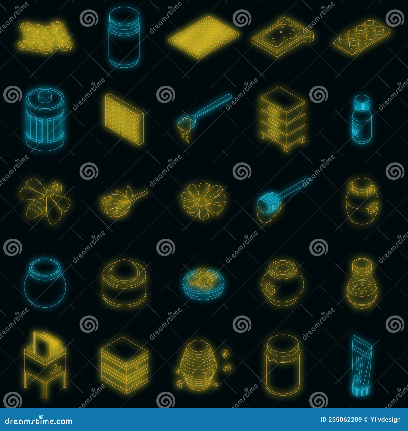 Apiary Icon Set Vector Neon Stock Vector - Illustration of echinacea ... Apiary Icon Set Vector Neon Stock Vector - Illustration of echinacea ...