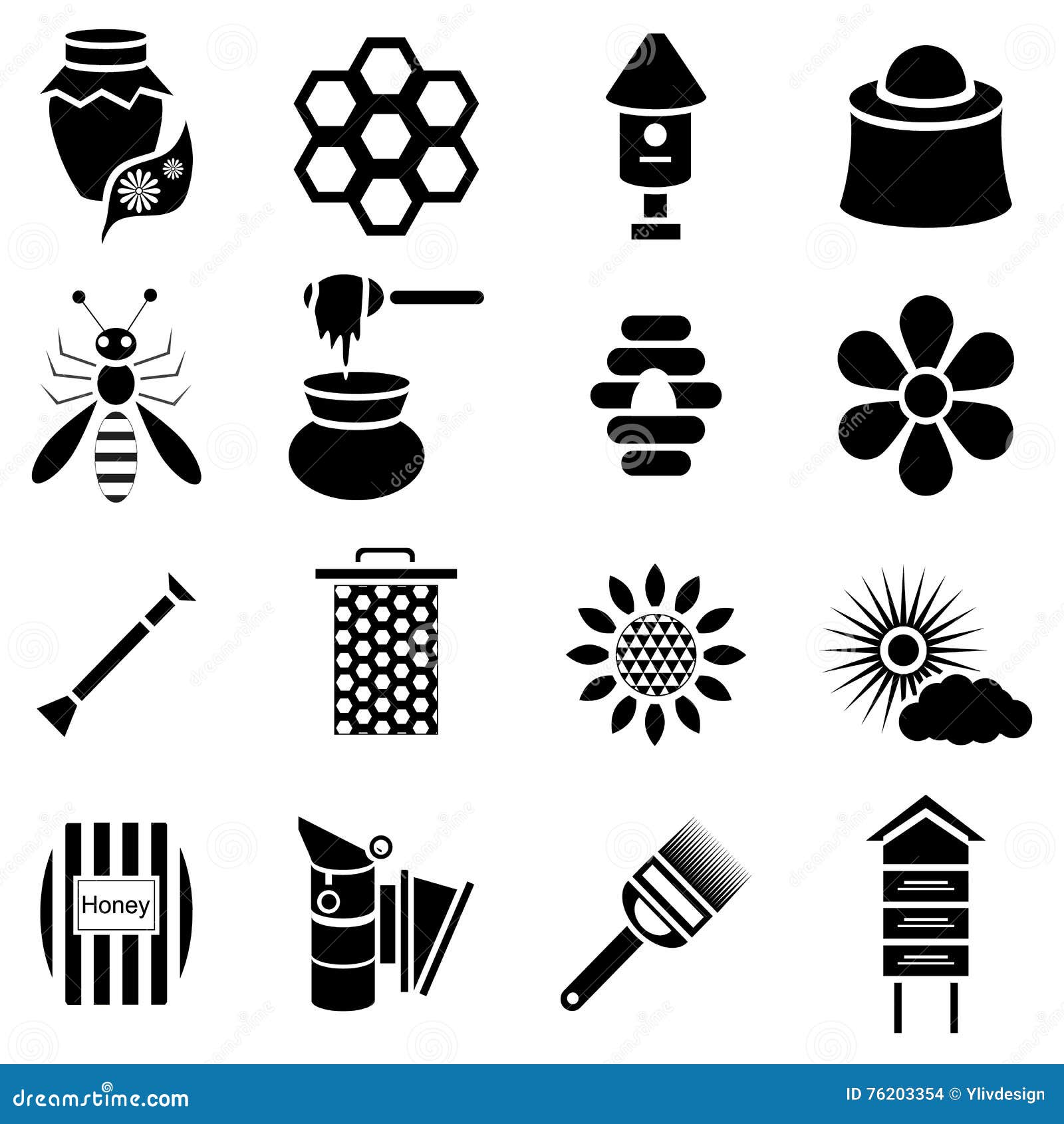 Apiary Icons Set, Simple Style Stock Vector - Illustration of apiary, insect: 76203354