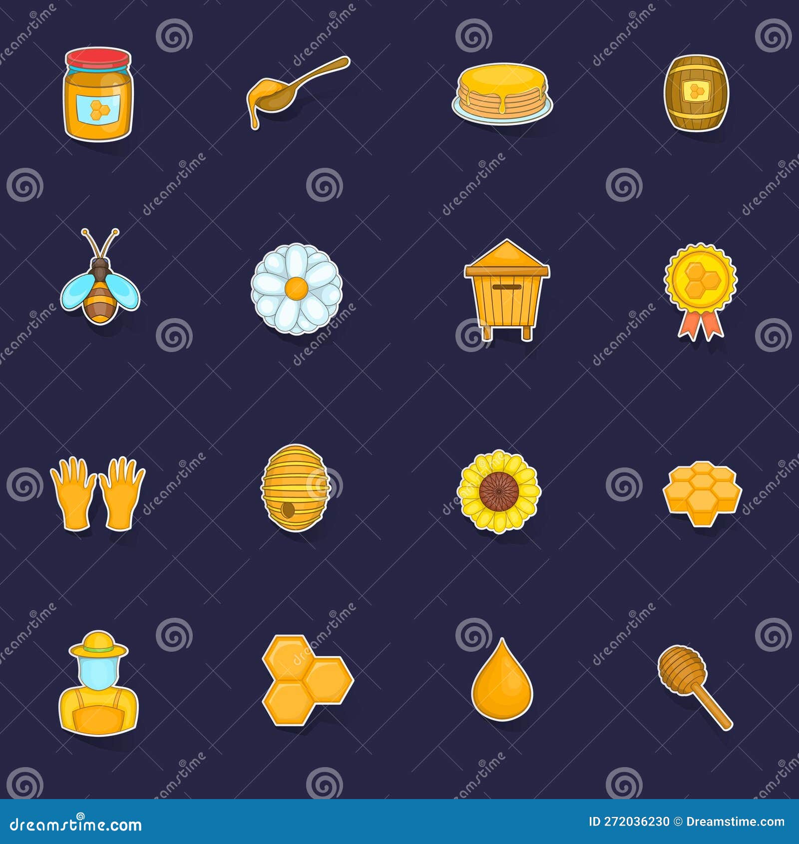 Apiary Set Icons Vector Illustration | CartoonDealer.com #70072874