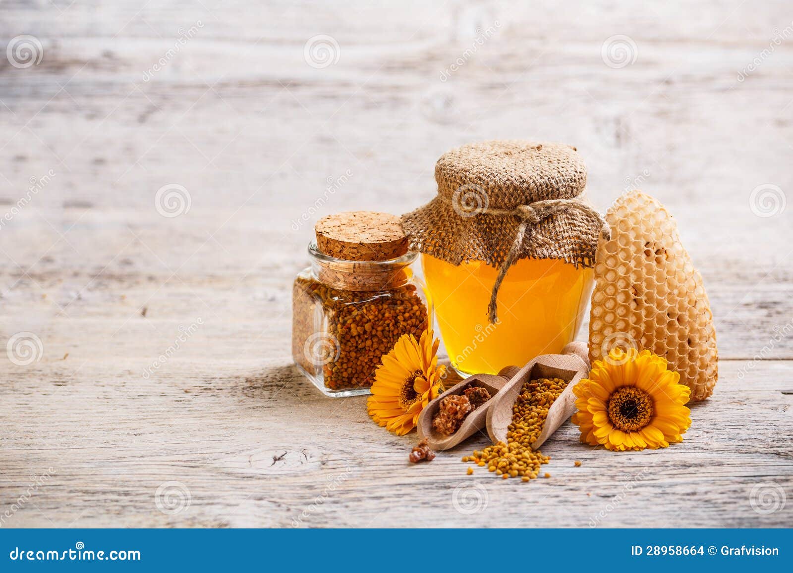 Apiary products stock photo. Image of assortment, hexagon - 28958664