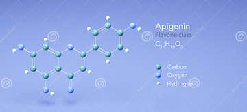 Apigenin Molecule, Molecular Structures, Flavone, 3d Model, Structural ...