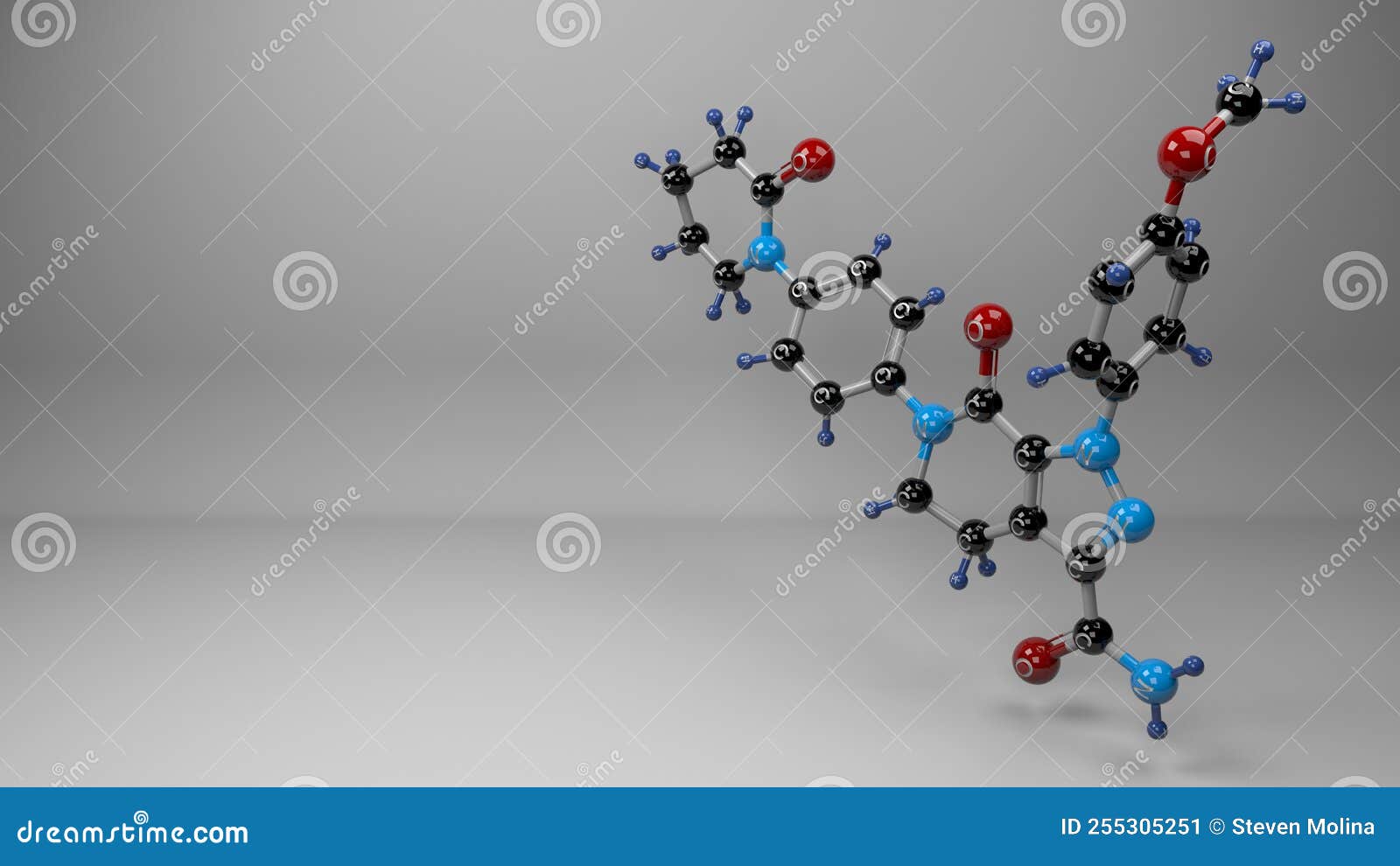Apixaban Molecule 3D Render Illustration. Stock Illustration ...