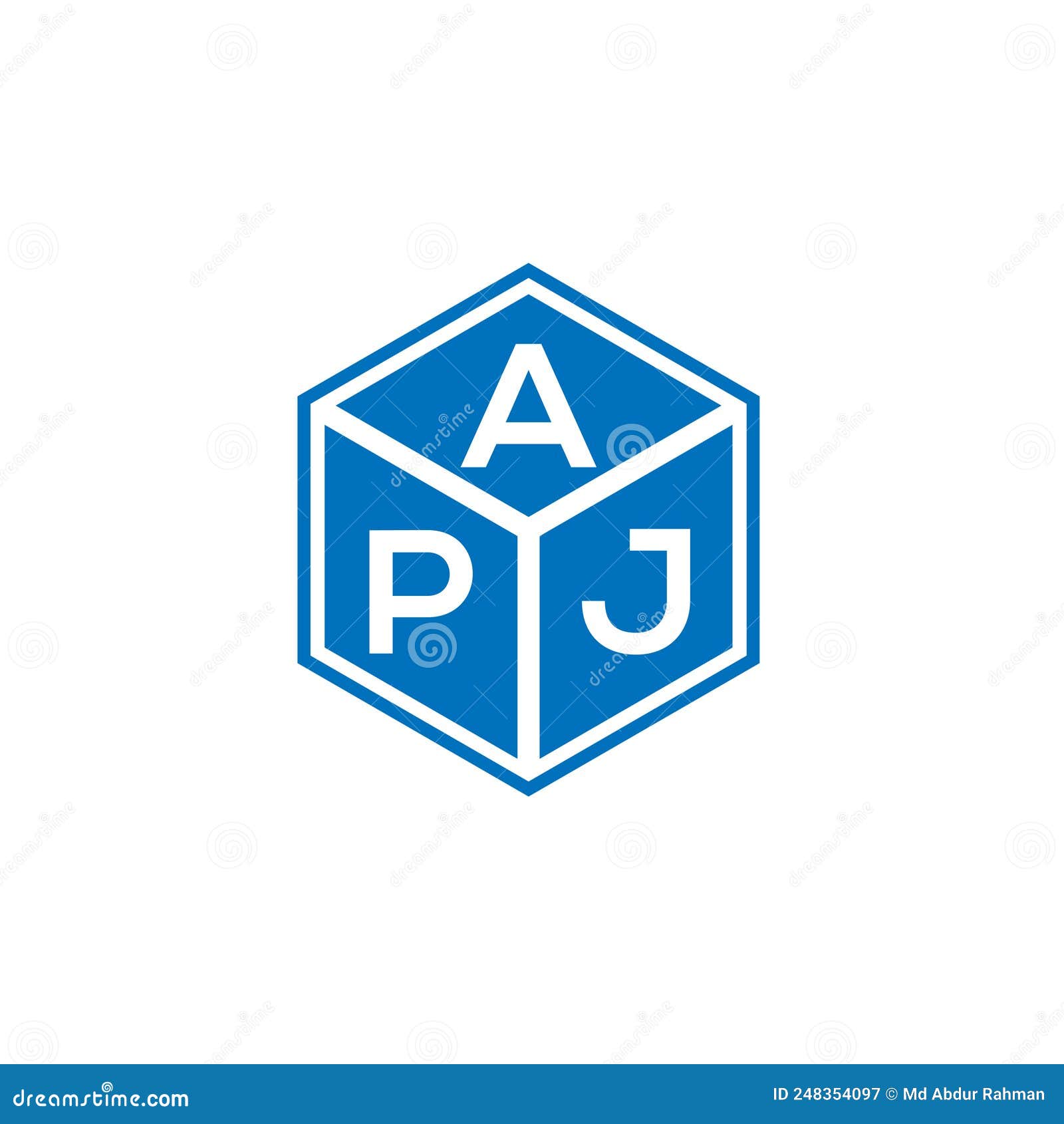 APJ Letter Logo Design On Black Background. APJ Creative Initials ...