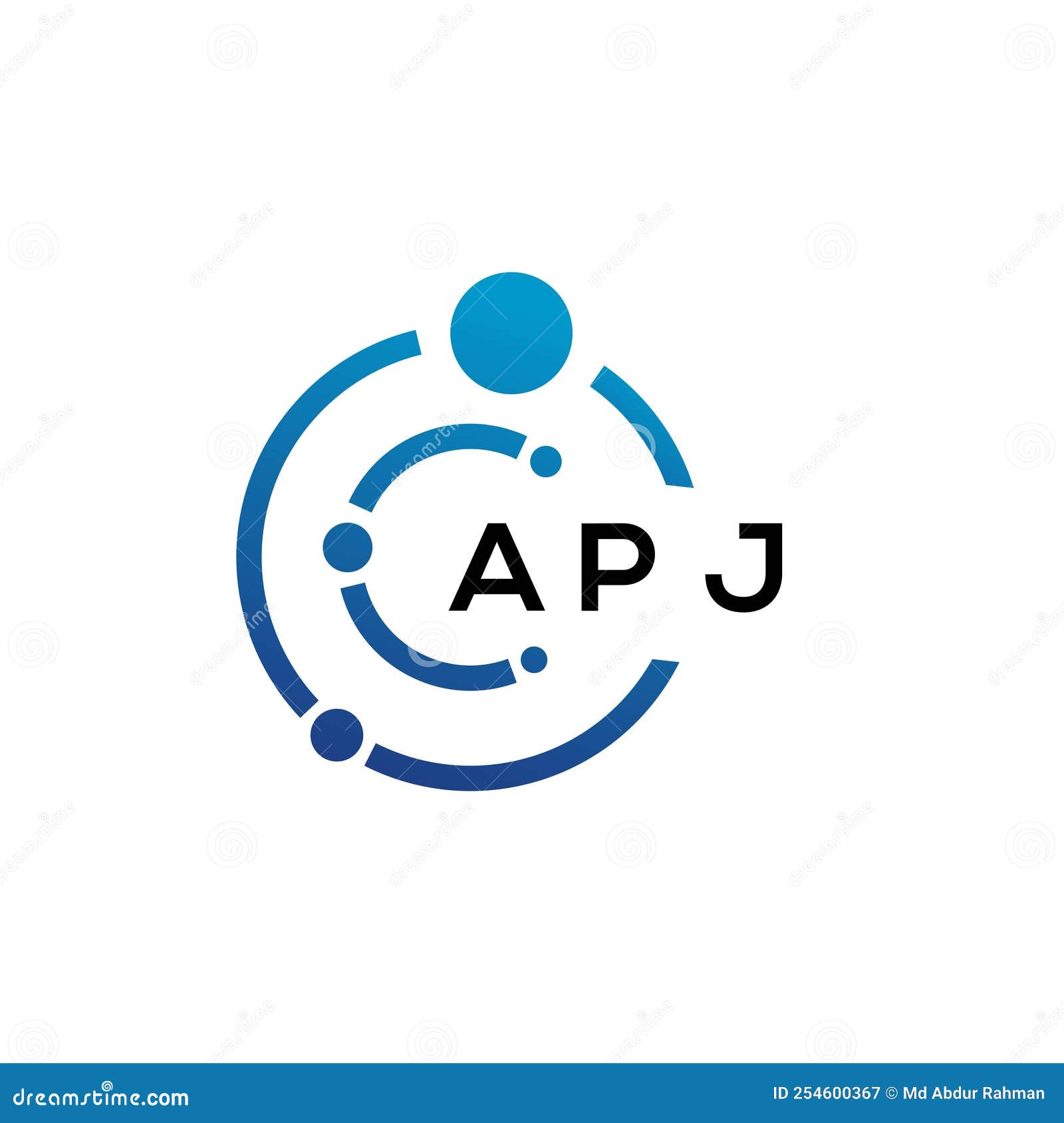 APJ Letter Logo Design On Black Background. APJ Creative Initials ...
