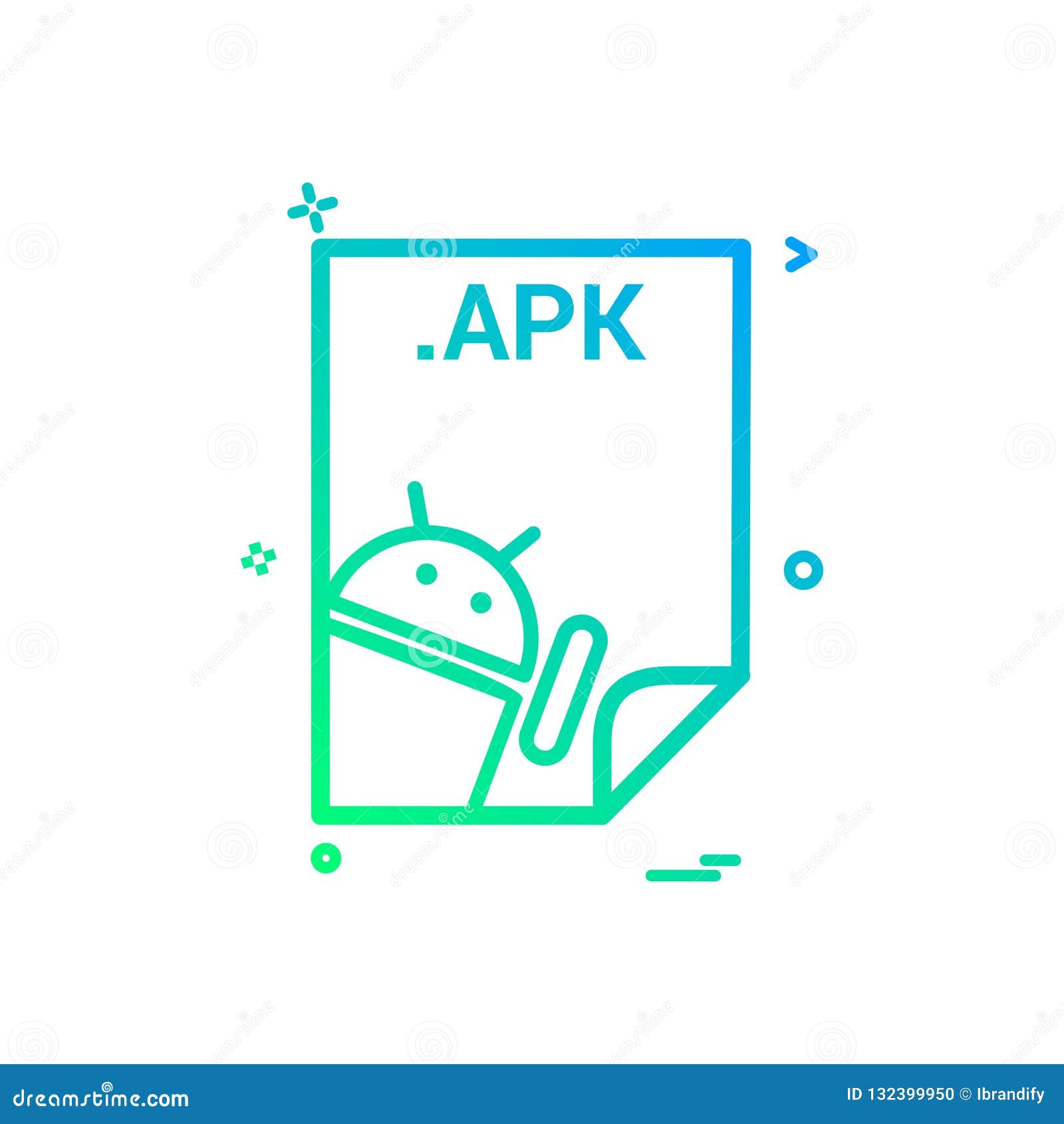 Apk Application Download File Files Format Icon Vector Design Stock ...