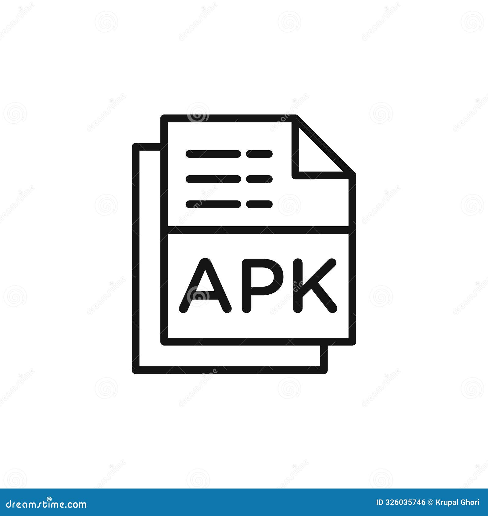 APK File Format Logo Sign Vector Outline Stock Illustration ...