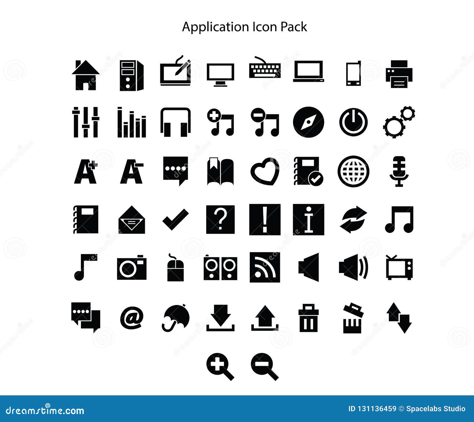 Application Icon Pack Design Stock Vector - Illustration of application ...