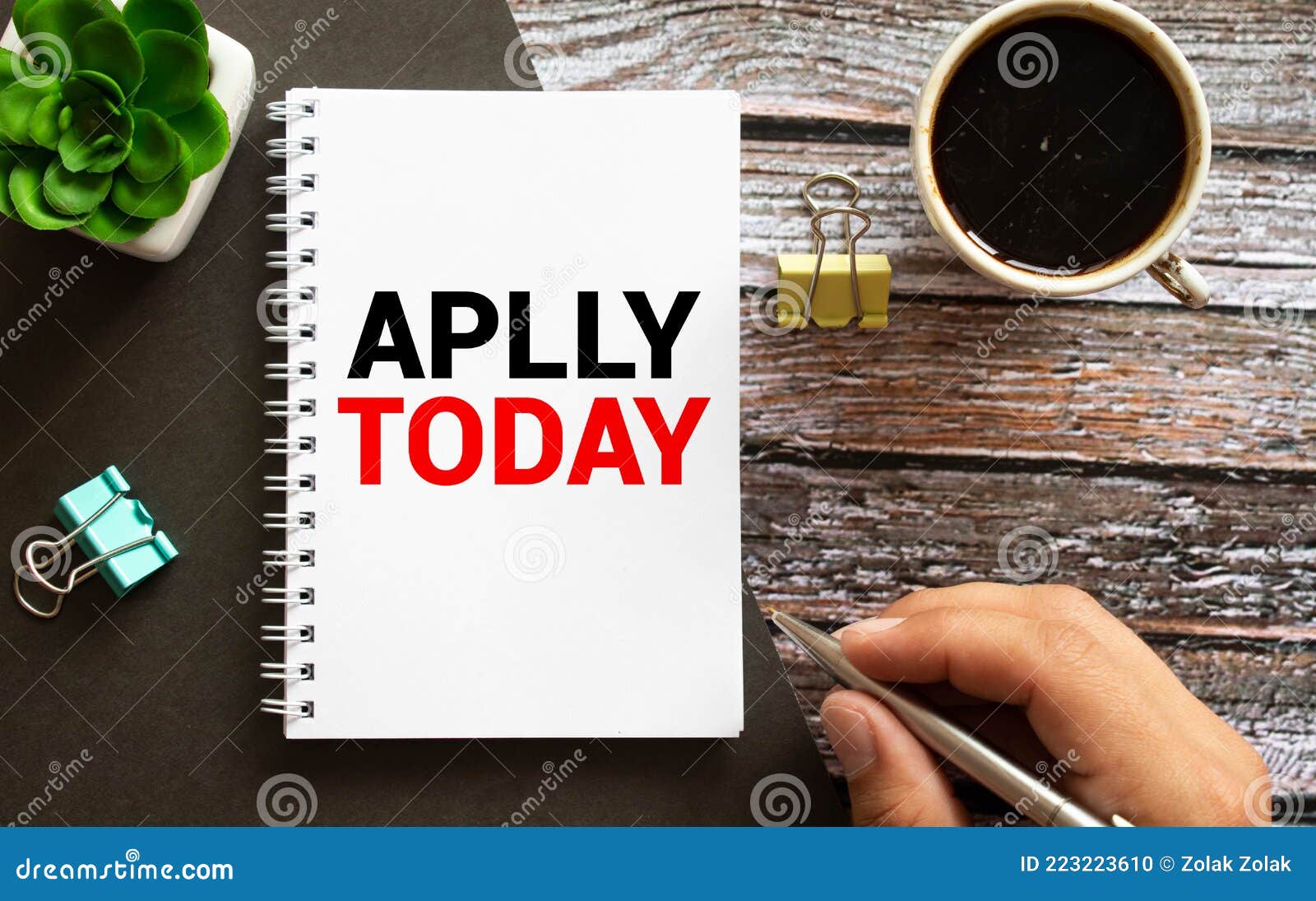 Aplly today. Content stock photo. Image of register - 223223610