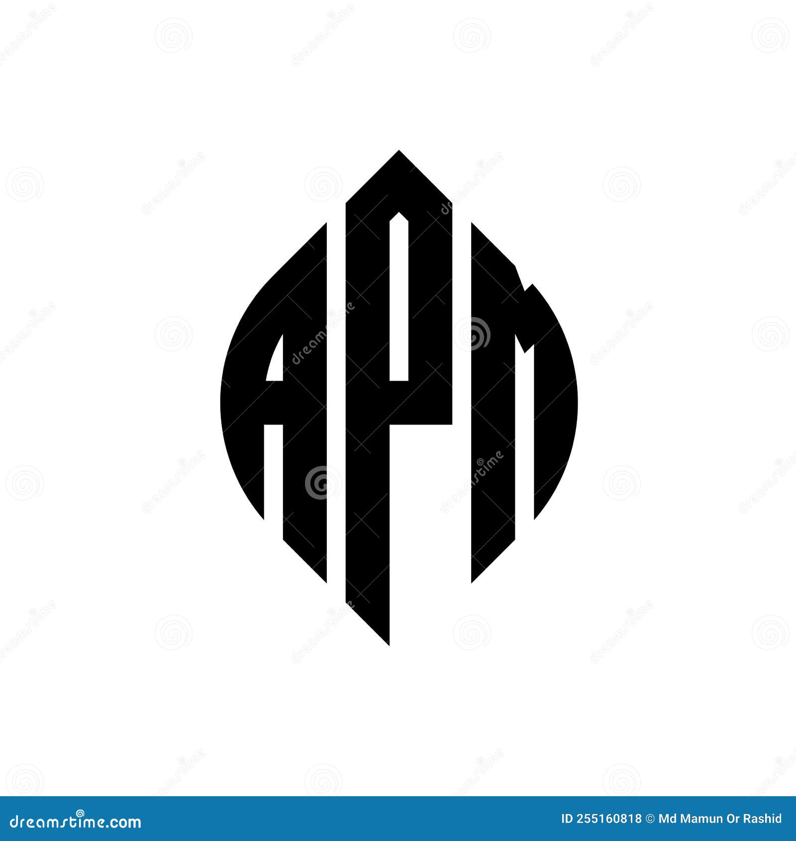 APM Circle Letter Logo Design with Circle and Ellipse Shape. APM ...