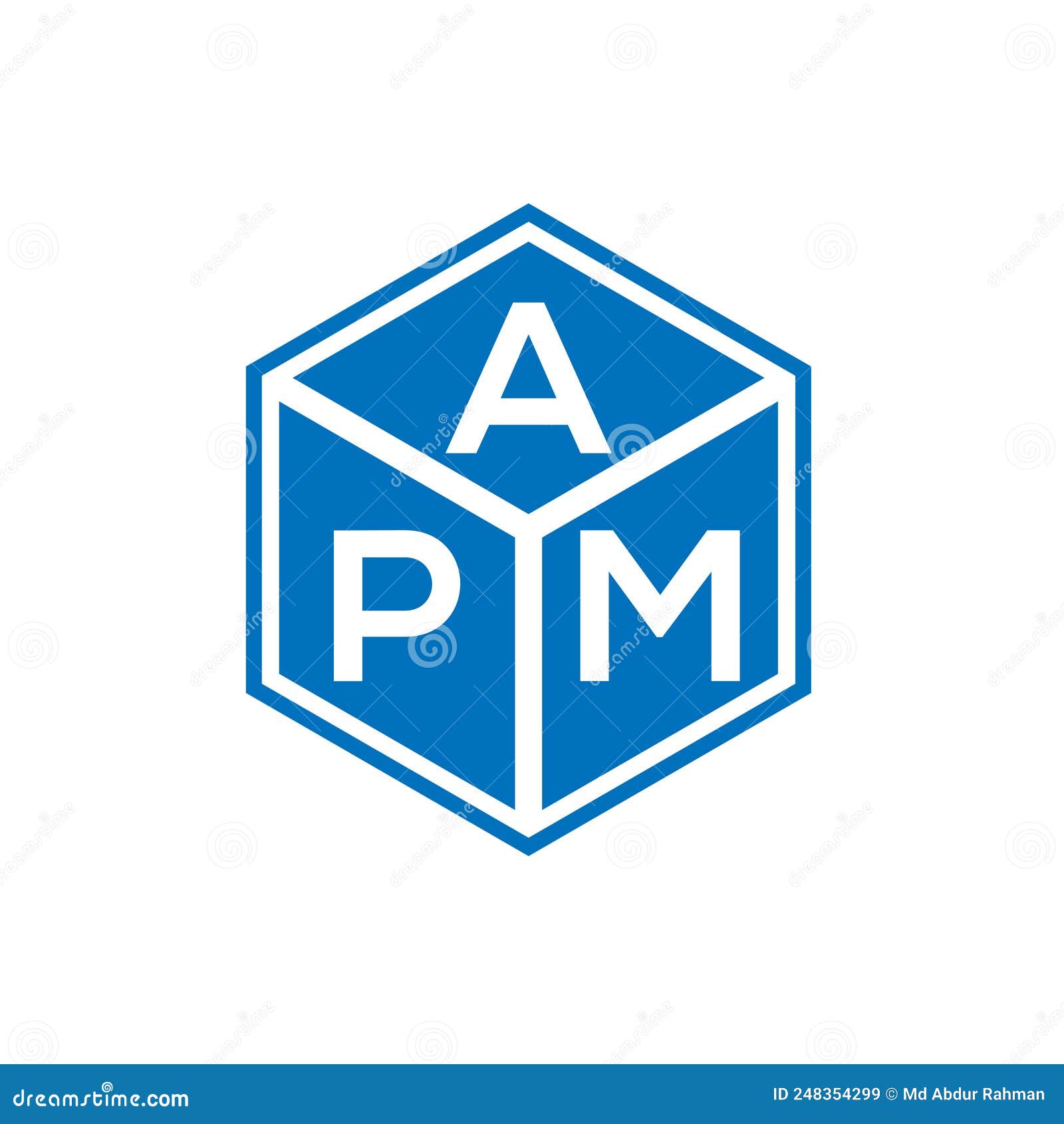 APM Letter Logo Design On Black Background. APM Creative Initials ...