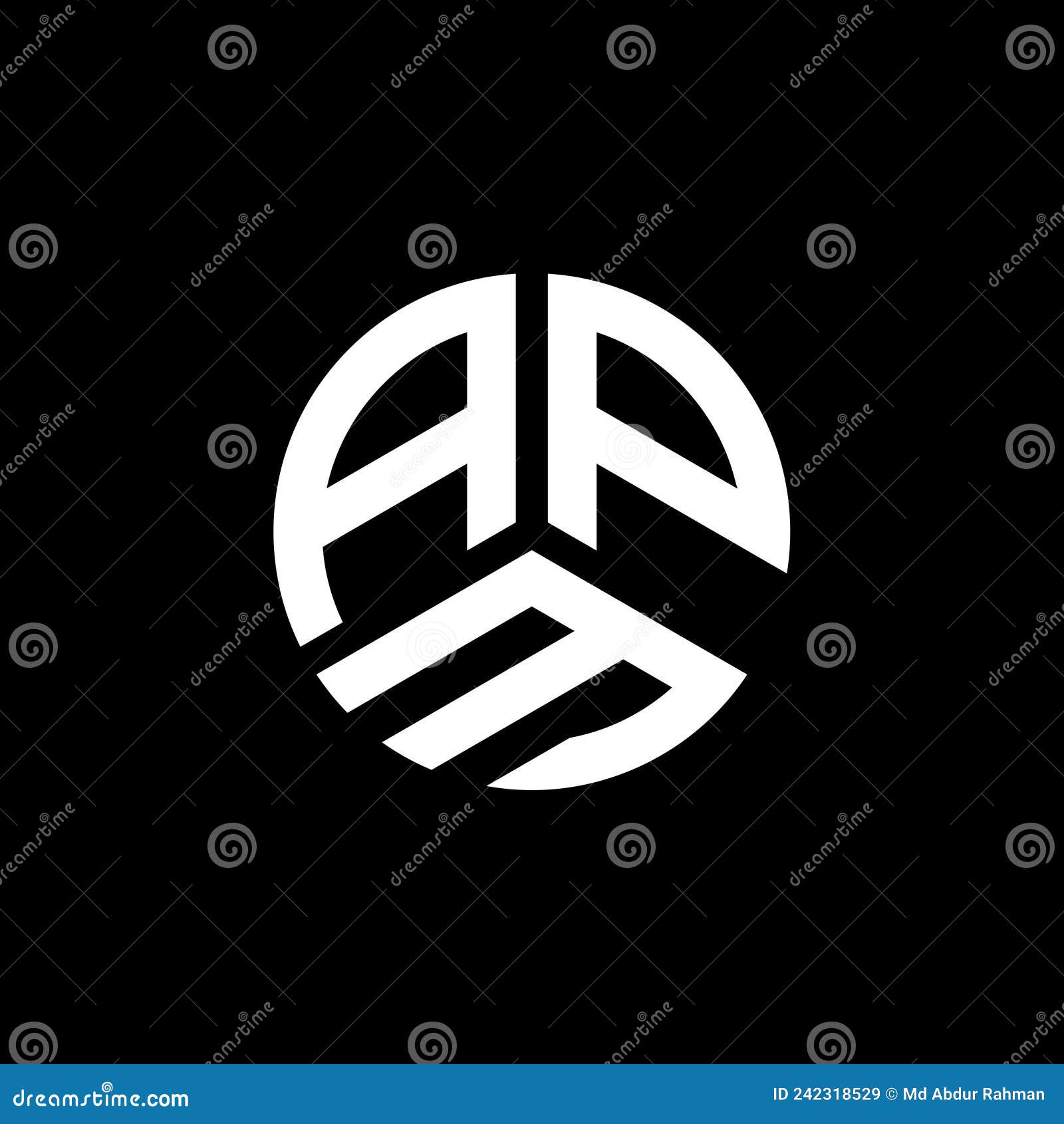 APM Letter Logo Design On White Background. APM Creative Initials ...