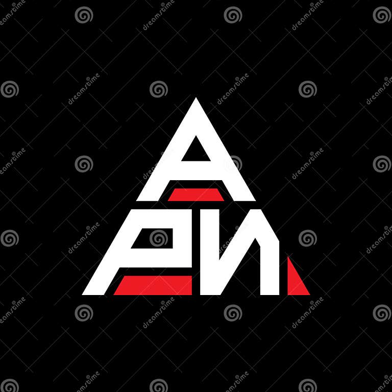 APN Triangle Letter Logo Design with Triangle Shape. APN Triangle Logo ...