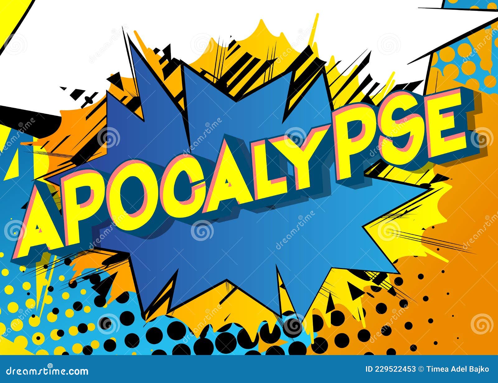 Apocalypse. Comic Book Style Text. Stock Vector - Illustration of ...