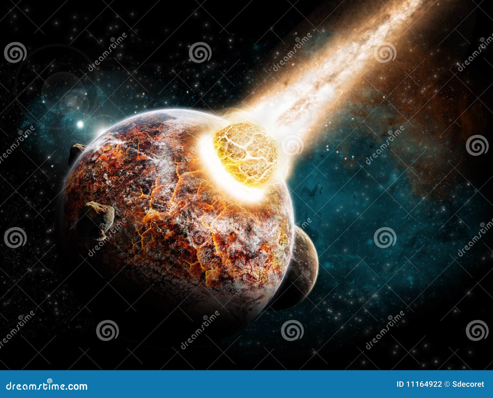 Apocalypse - Earth End of Time Stock Illustration - Illustration of ...