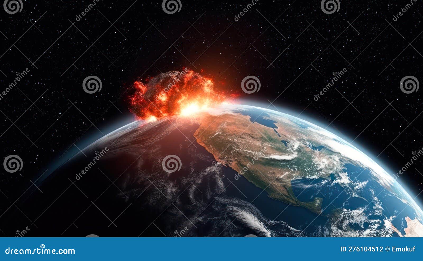 Apocalypse on Earth, Explosion on the Surface of the Earth View from ...