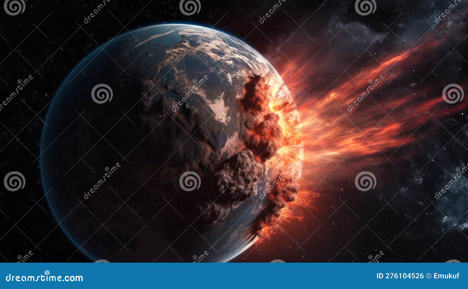 Apocalypse on Earth, Explosion on the Surface of the Earth View from ...
