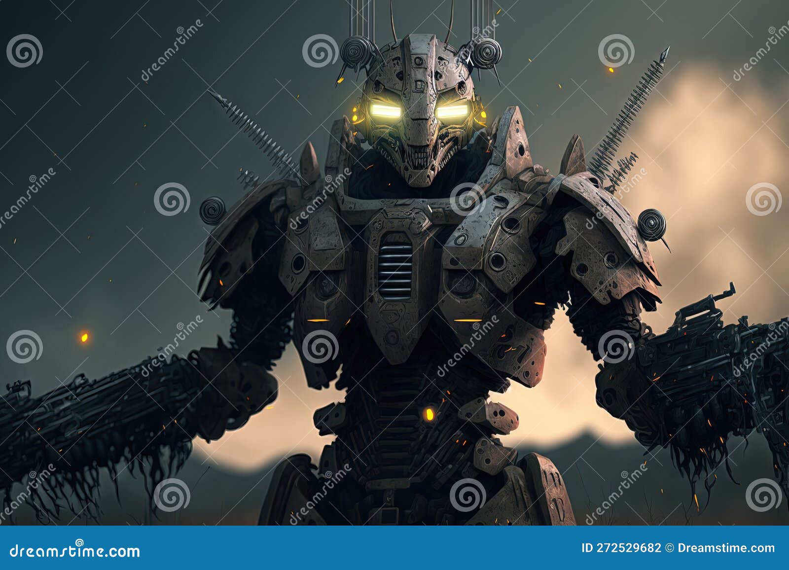 Apocalypse-era Robot. Illustration Stock Illustration - Illustration of ...