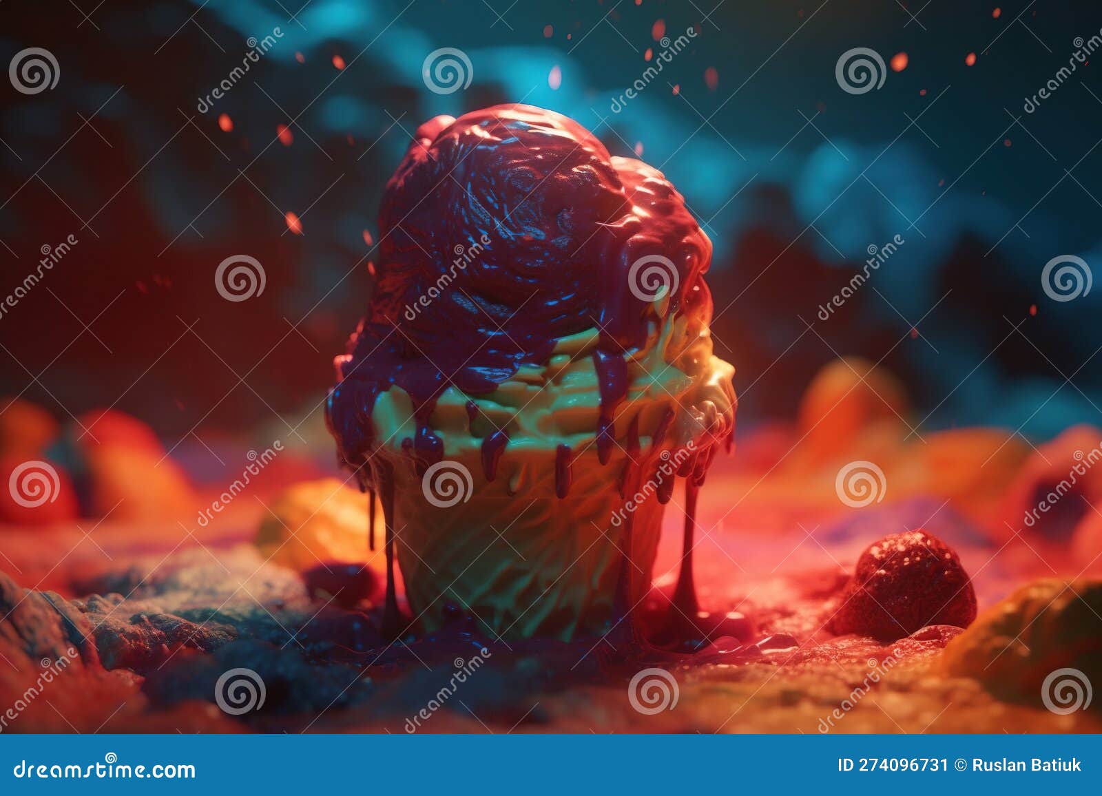 Apocalypse, Fire and Melting of Planet Earth. Global Warming of the ...