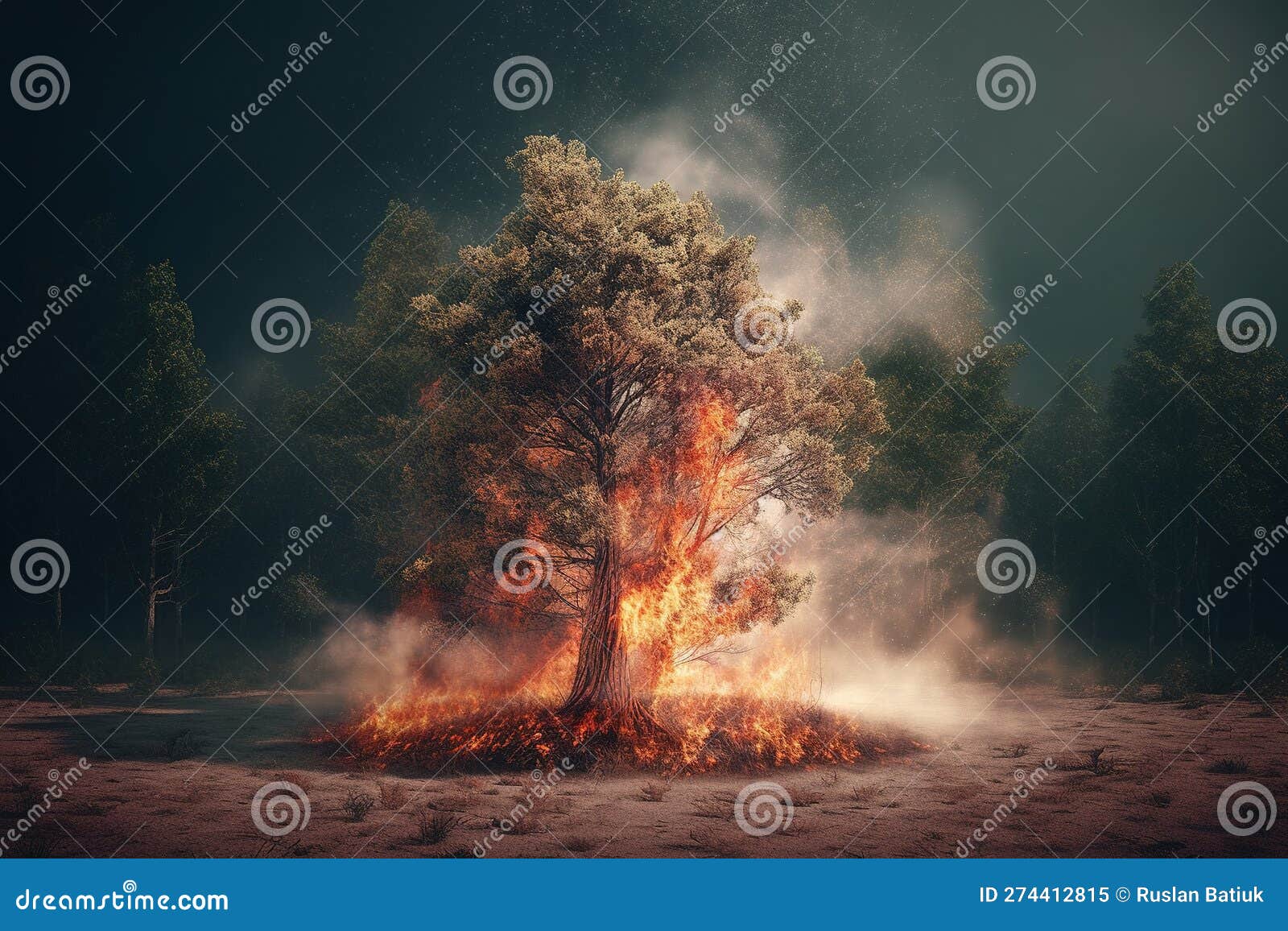 Apocalypse, Fire and Melting of Planet Earth. Global Warming of the ...