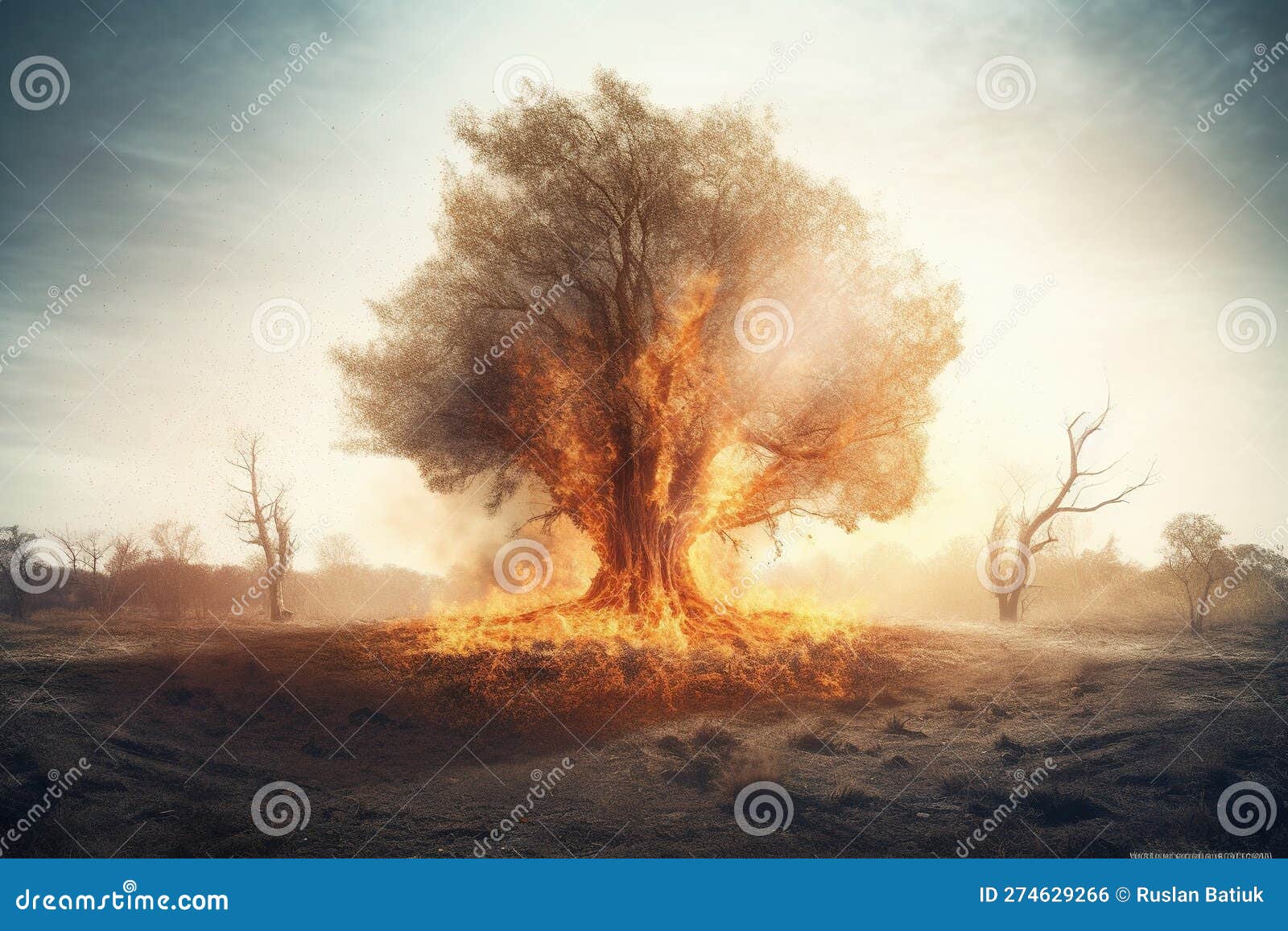 Apocalypse, Fire and Melting of Planet Earth. Global Warming of the ...