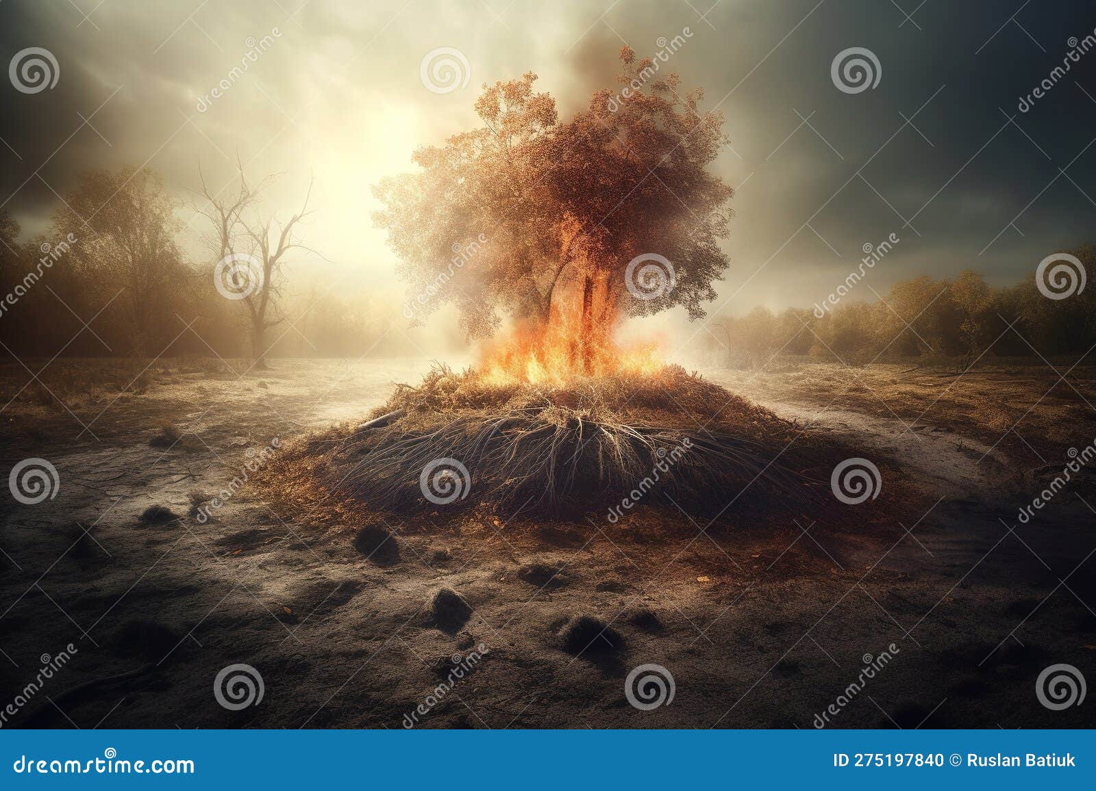 Apocalypse, Fire and Melting of Planet Earth. Global Warming of the ...