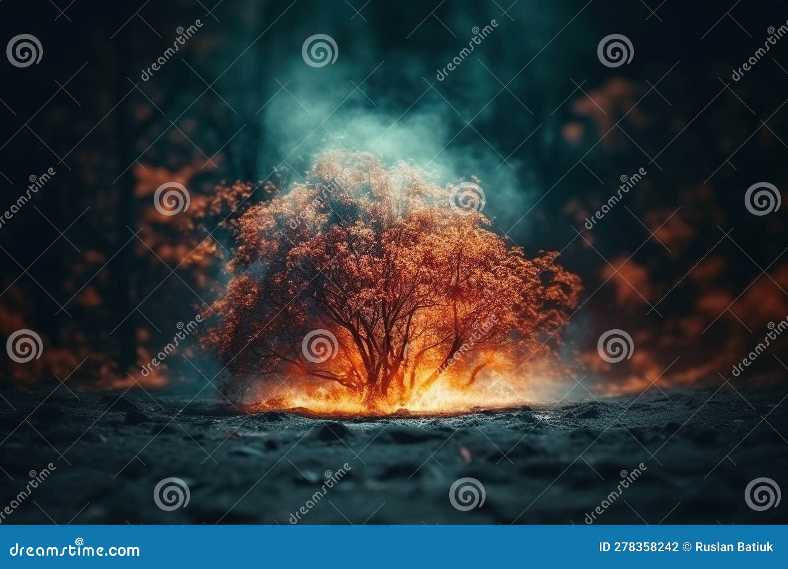 Apocalypse, Fire and Melting of Planet Earth. Global Warming of the ...