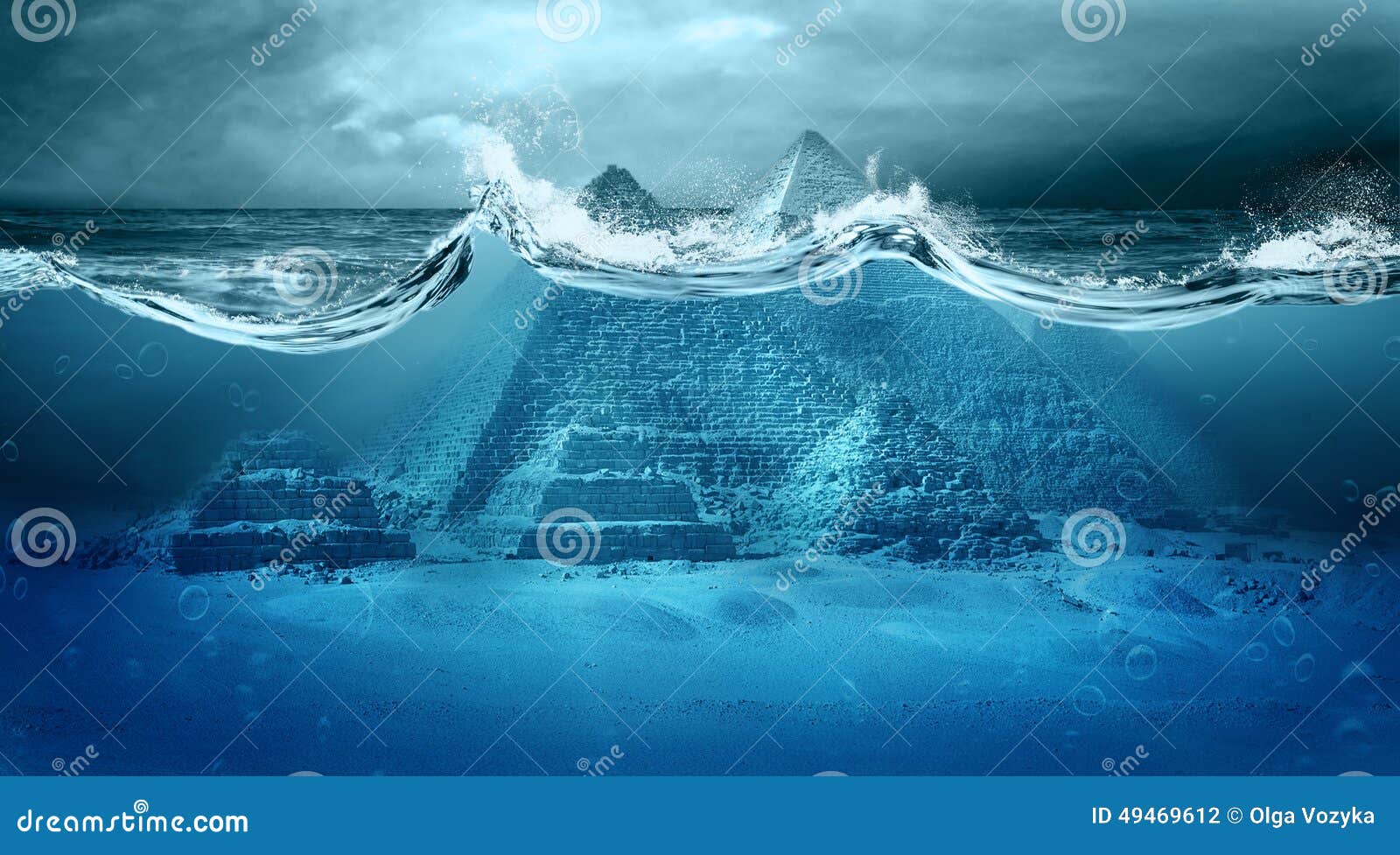 Apocalypse flood stock illustration. Illustration of cataclysm - 49469612