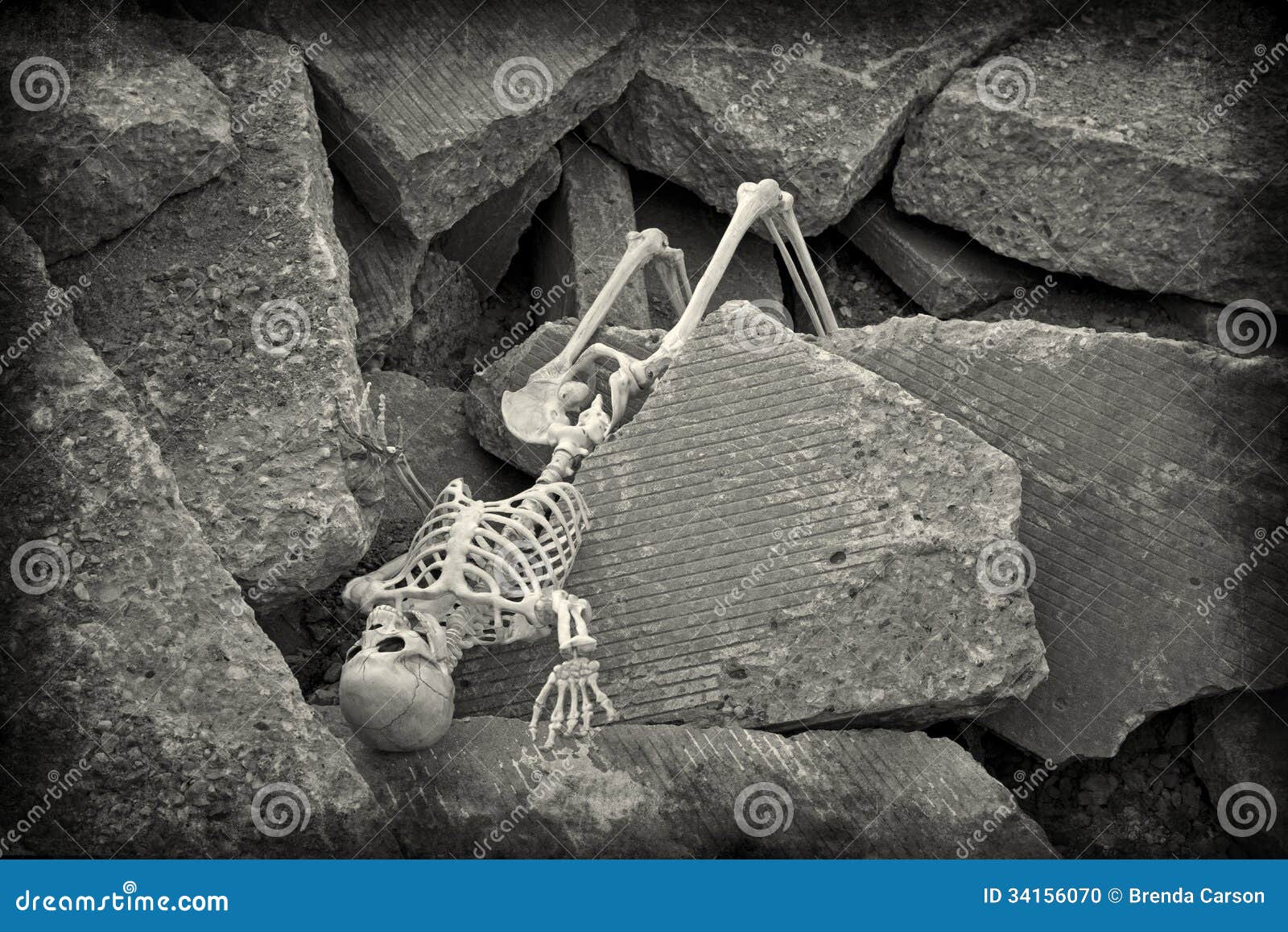 Apocalypse Skeleton stock photo. Image of buried, halloween - 34156070