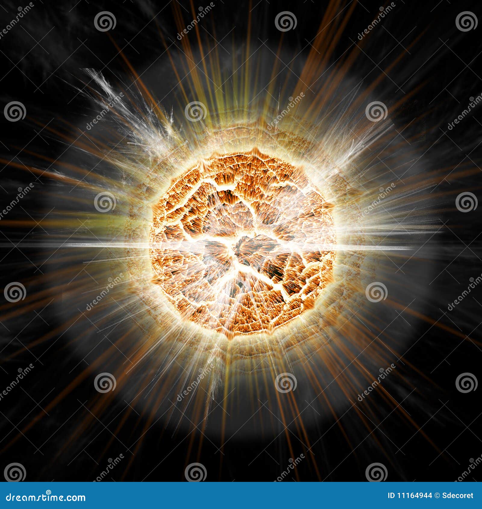 Apocalypse - Sun Explosion stock illustration. Illustration of earth ...