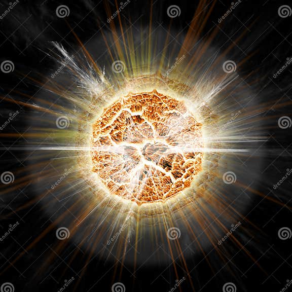 Apocalypse - Sun Explosion stock illustration. Illustration of earth ...