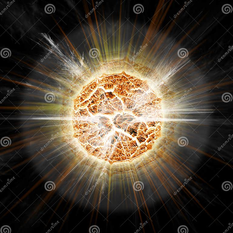 Apocalypse - Sun Explosion stock illustration. Illustration of earth ...
