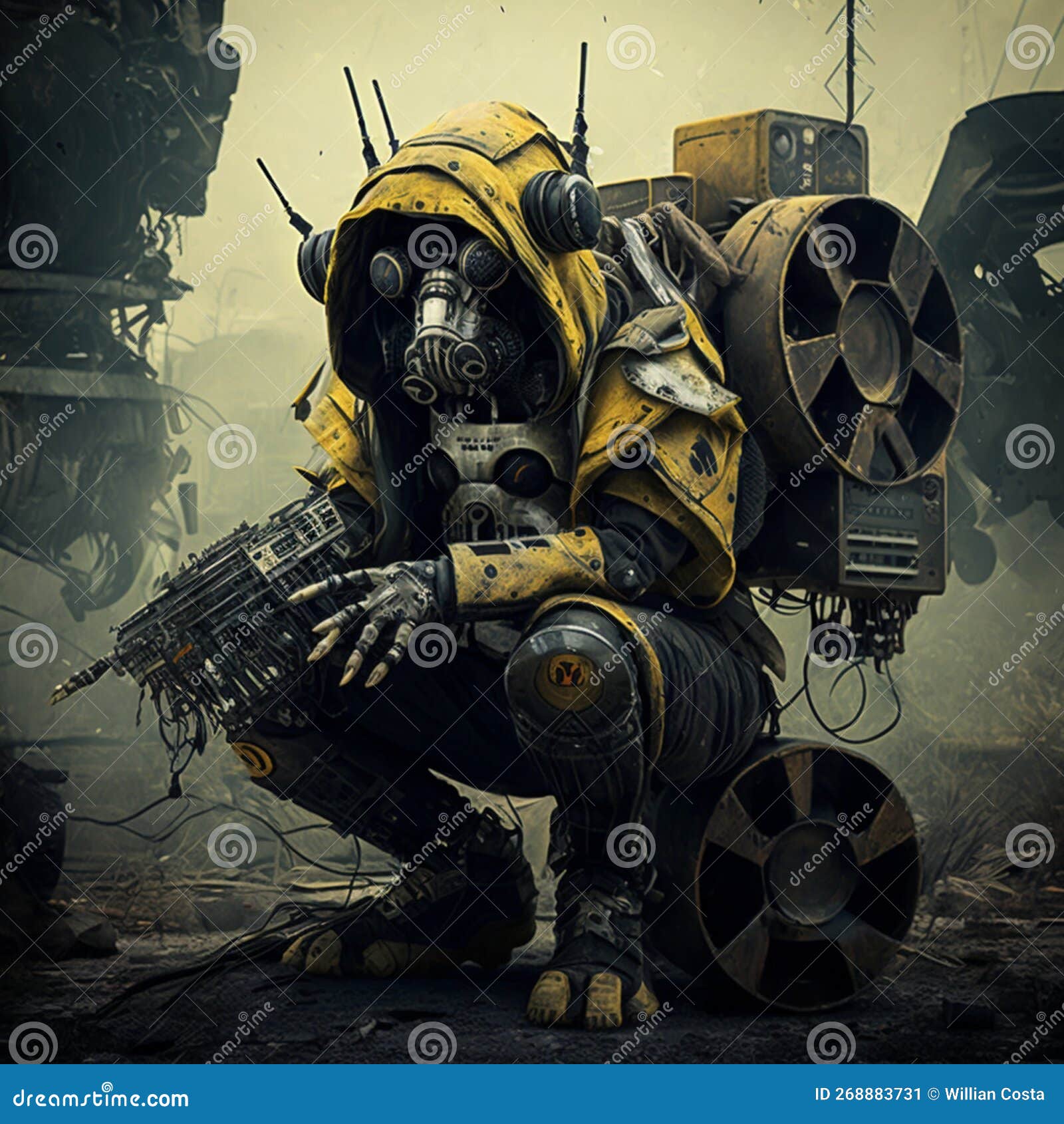 Apocalyptic Armor, Generative AI Stock Illustration - Illustration of ...