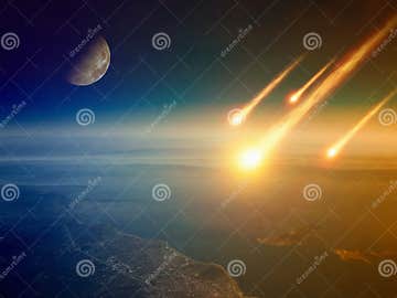Apocalyptic Background - Asteroid Impact, End of World, Judgmen Stock ...