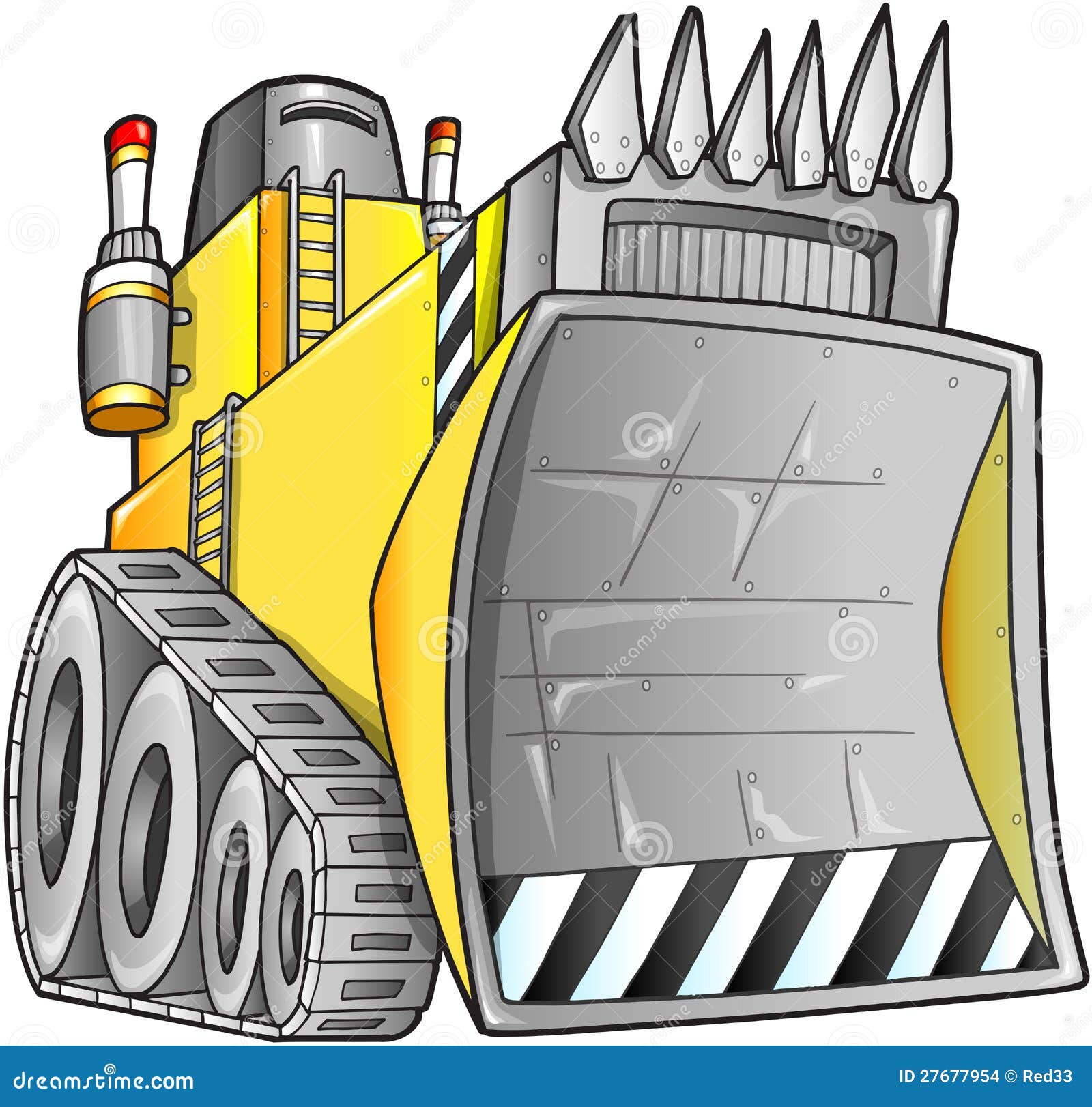 Bulldozer Vector Cartoon Style Icon | CartoonDealer.com #217884175