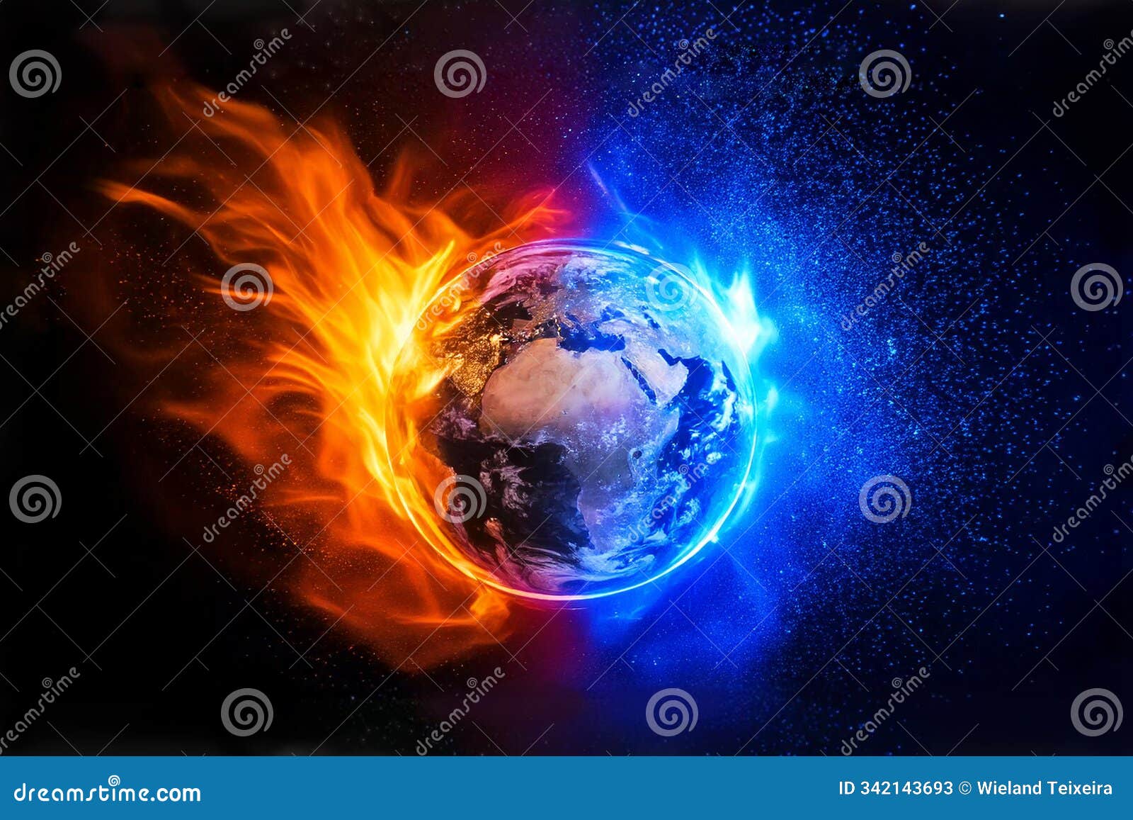 Apocalyptic earth stock illustration. Illustration of four - 342143693