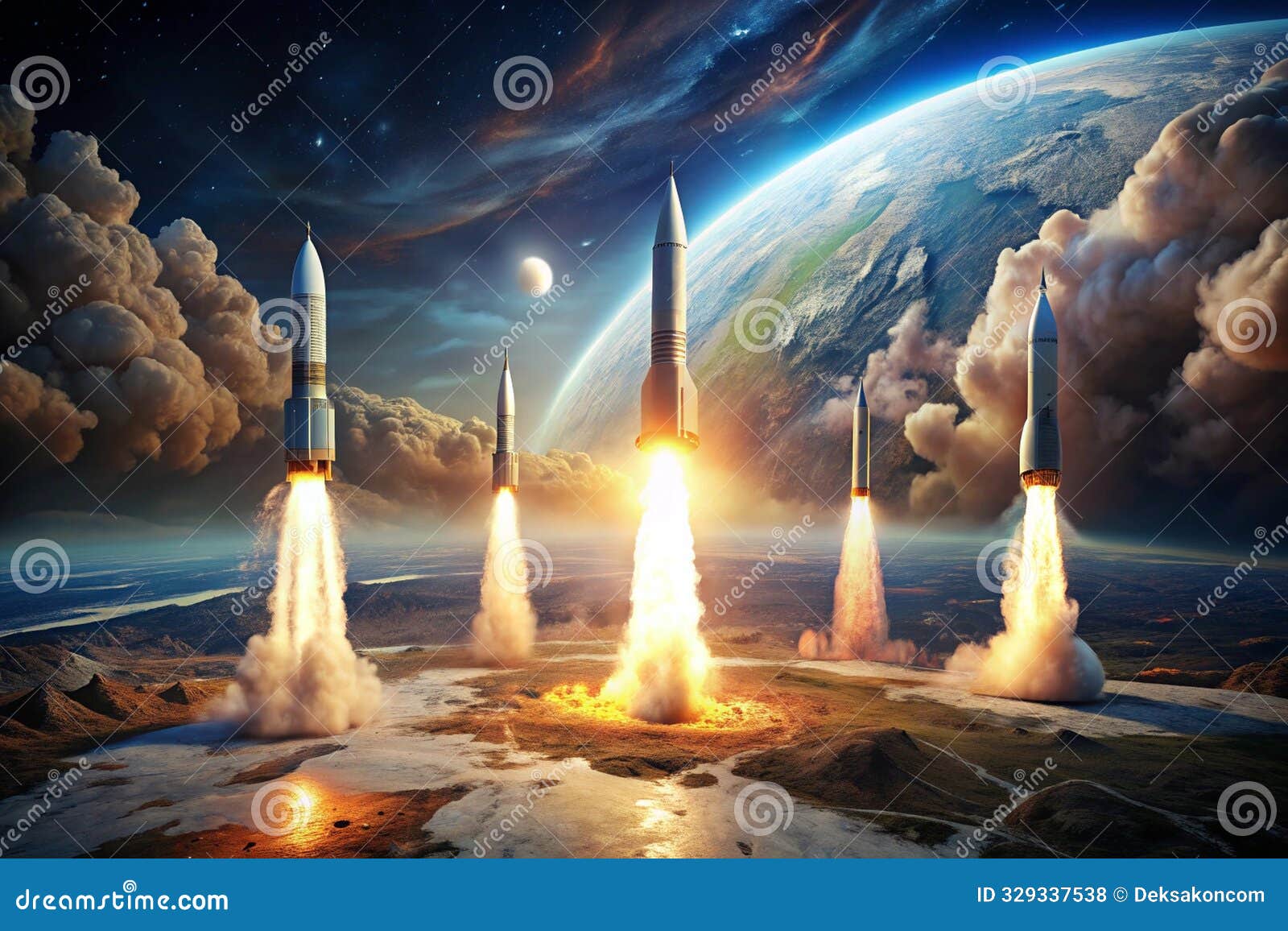 Apocalyptic Earth Nuclear Missiles Created with AI-Created Content ...