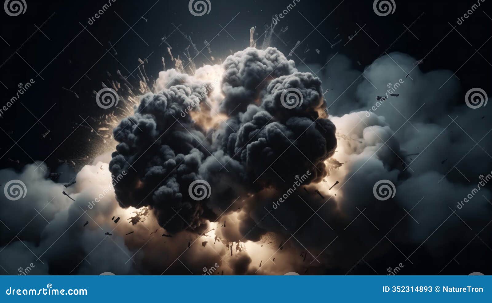 Apocalyptic Explosion: a Dramatic Visual of Devastation Stock ...