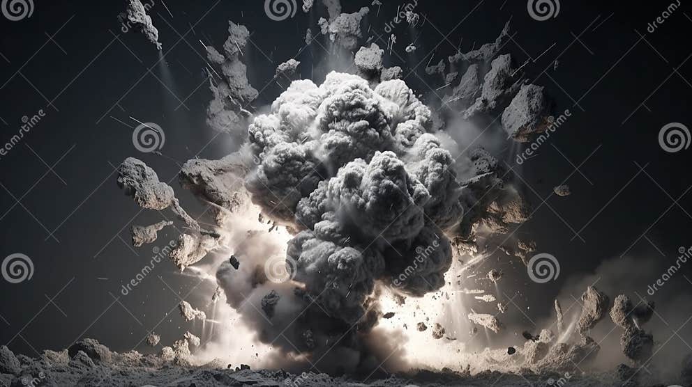 Apocalyptic Explosion: a Dramatic Visual of Devastation and Power Stock ...