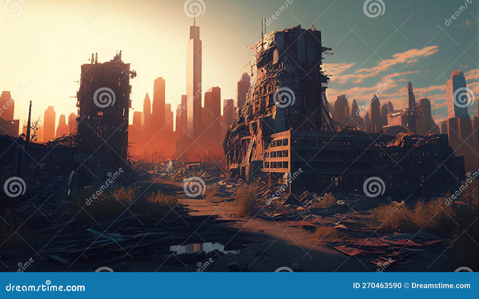 An Apocalyptic Illustration Depicting the Devastating Consequences of a ...