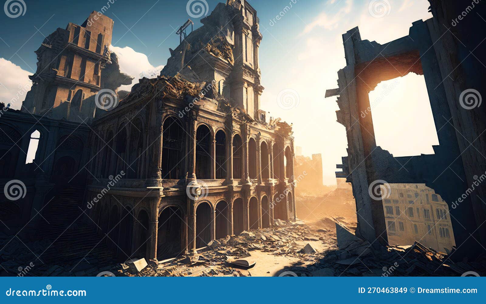 An Apocalyptic Illustration Depicting the Devastating Consequences of a ...