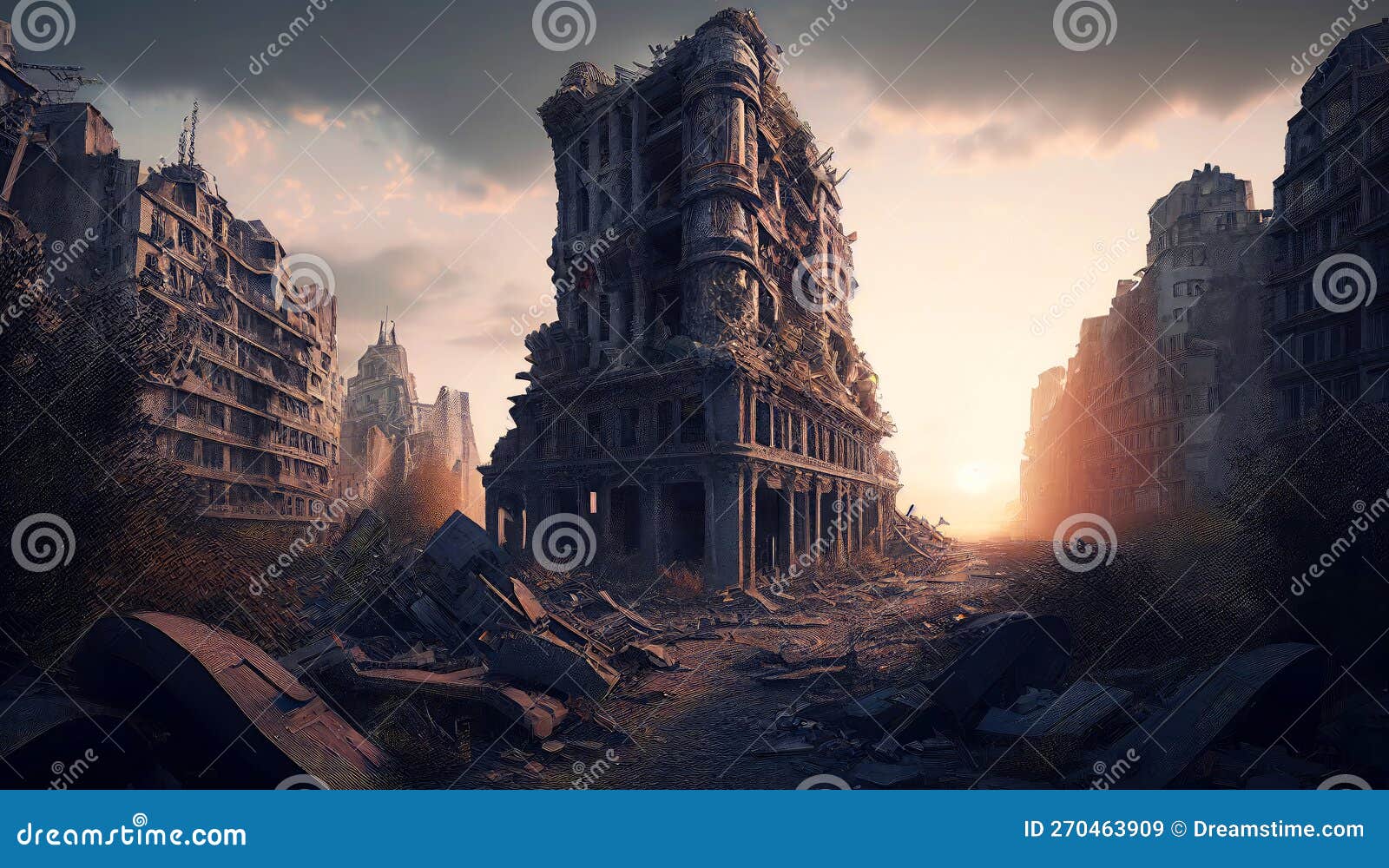 An Apocalyptic Illustration Depicting the Devastating Consequences of a ...