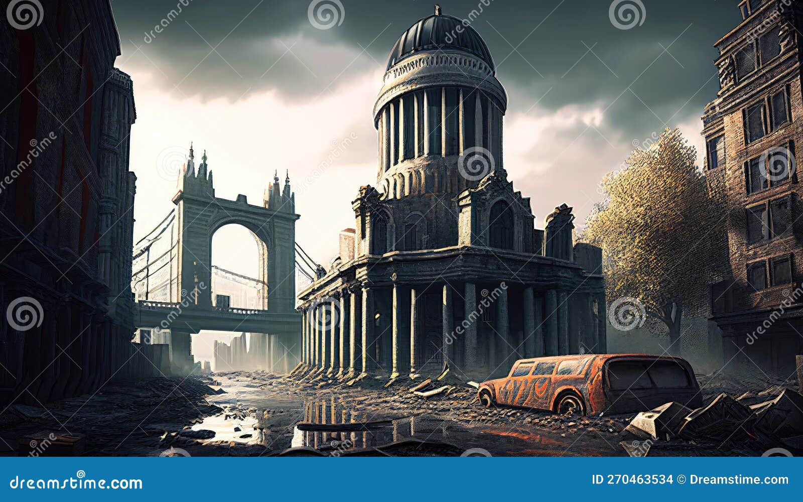 An Apocalyptic Illustration Depicting the Devastating Consequences of a ...