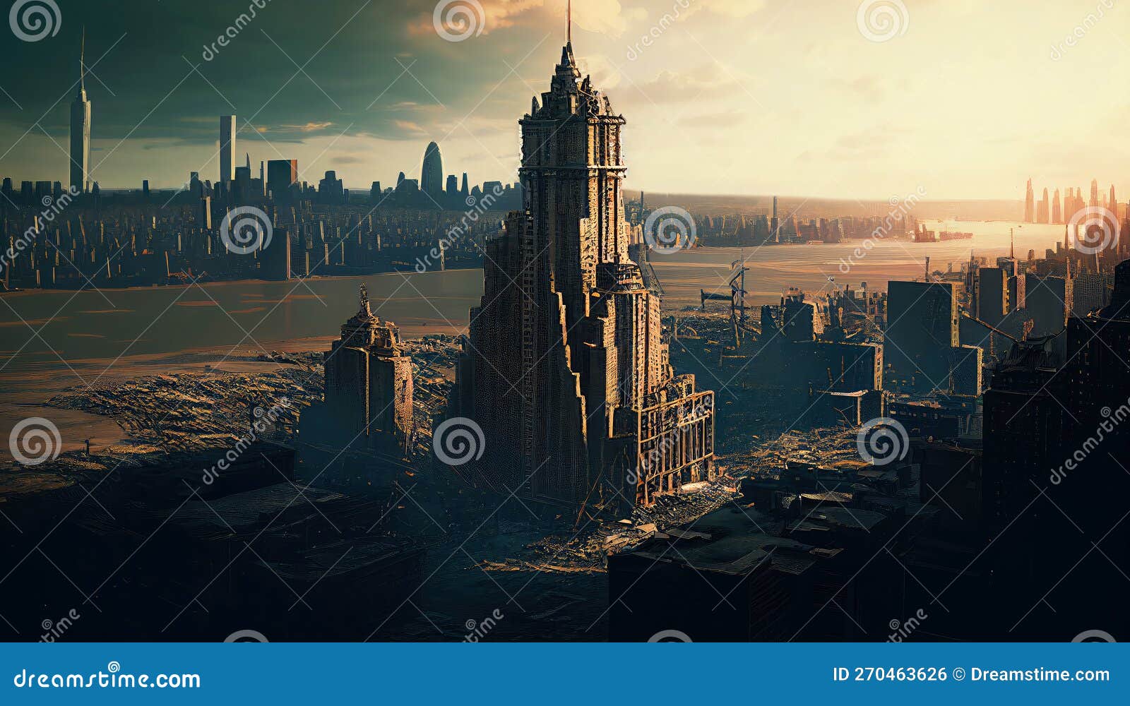 An Apocalyptic Illustration Depicting the Devastating Consequences of a ...