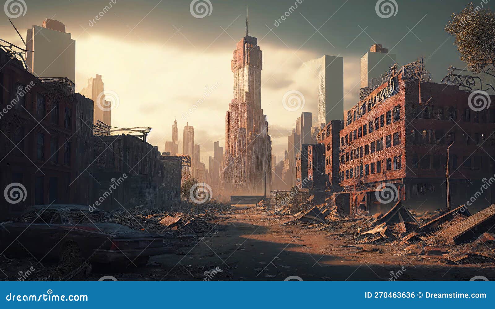 An Apocalyptic Illustration Depicting the Devastating Consequences of a ...