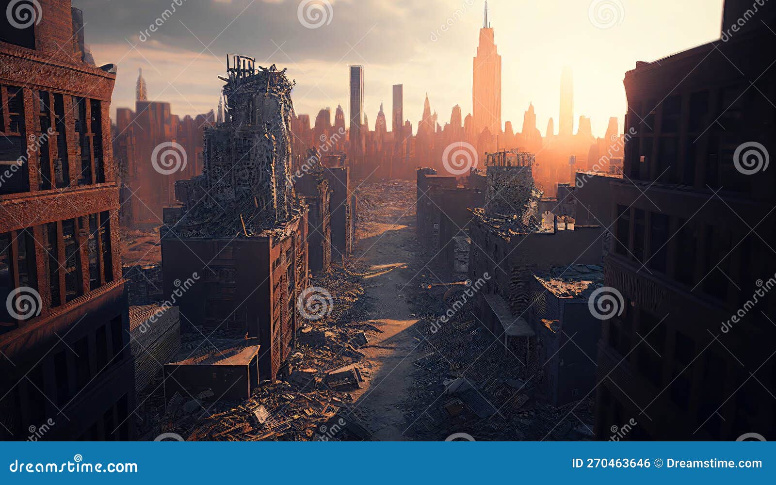 An Apocalyptic Illustration Depicting the Devastating Consequences of a ...