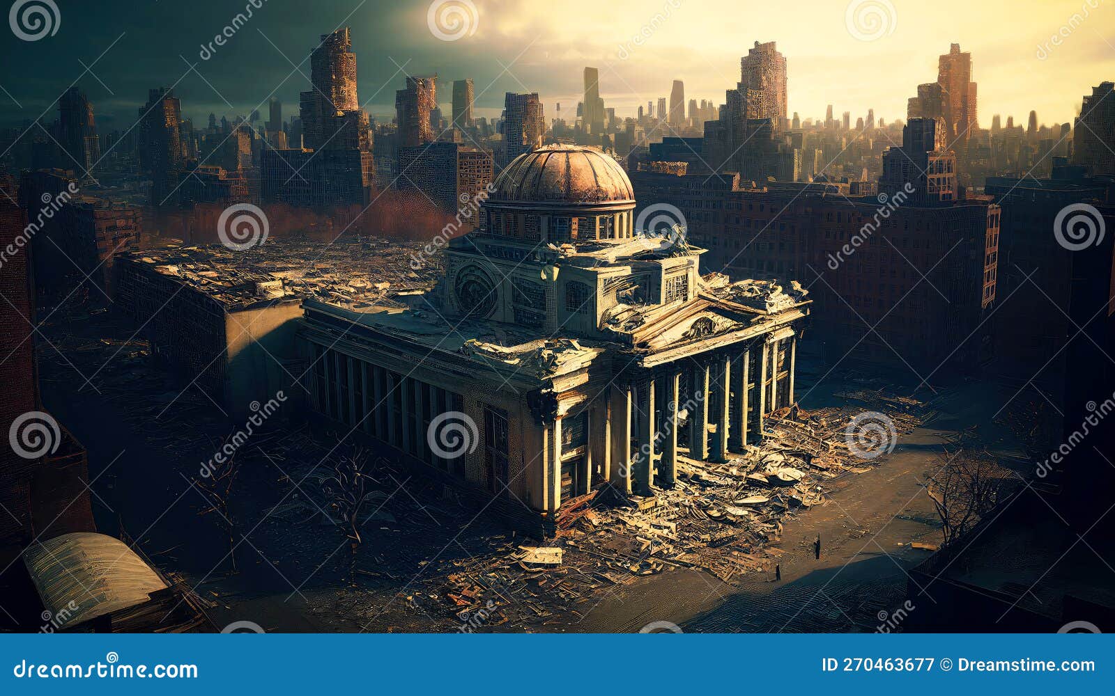 An Apocalyptic Illustration Depicting the Devastating Consequences of a ...