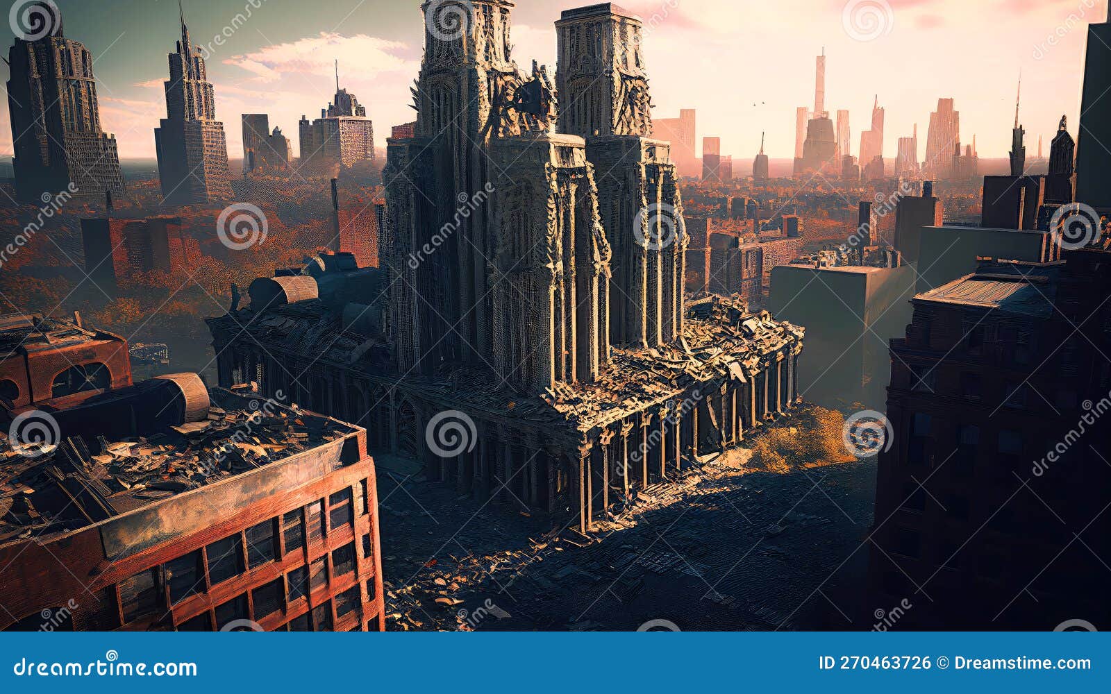 An Apocalyptic Illustration Depicting the Devastating Consequences of a ...