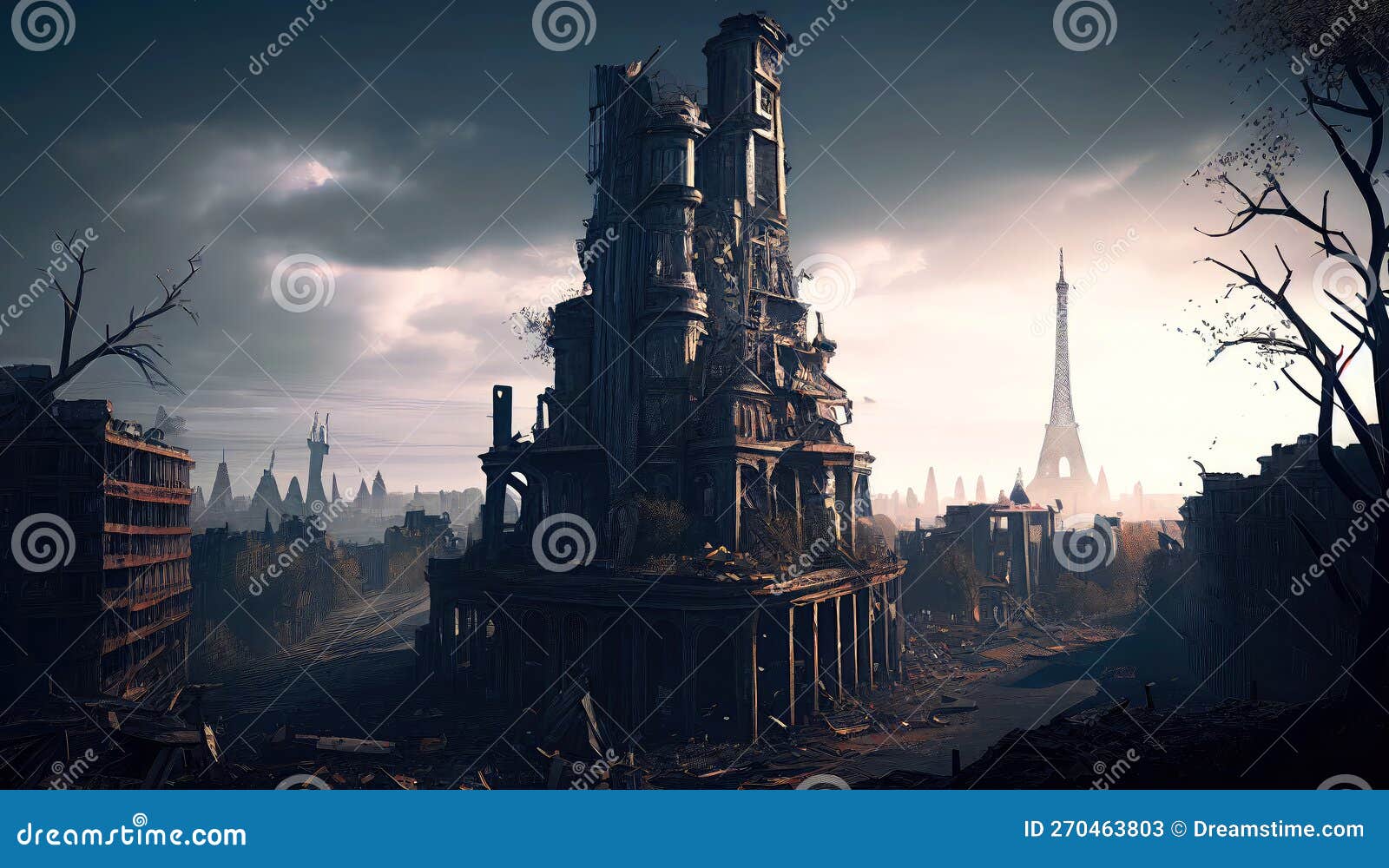 An Apocalyptic Illustration Depicting the Devastating Consequences of a ...