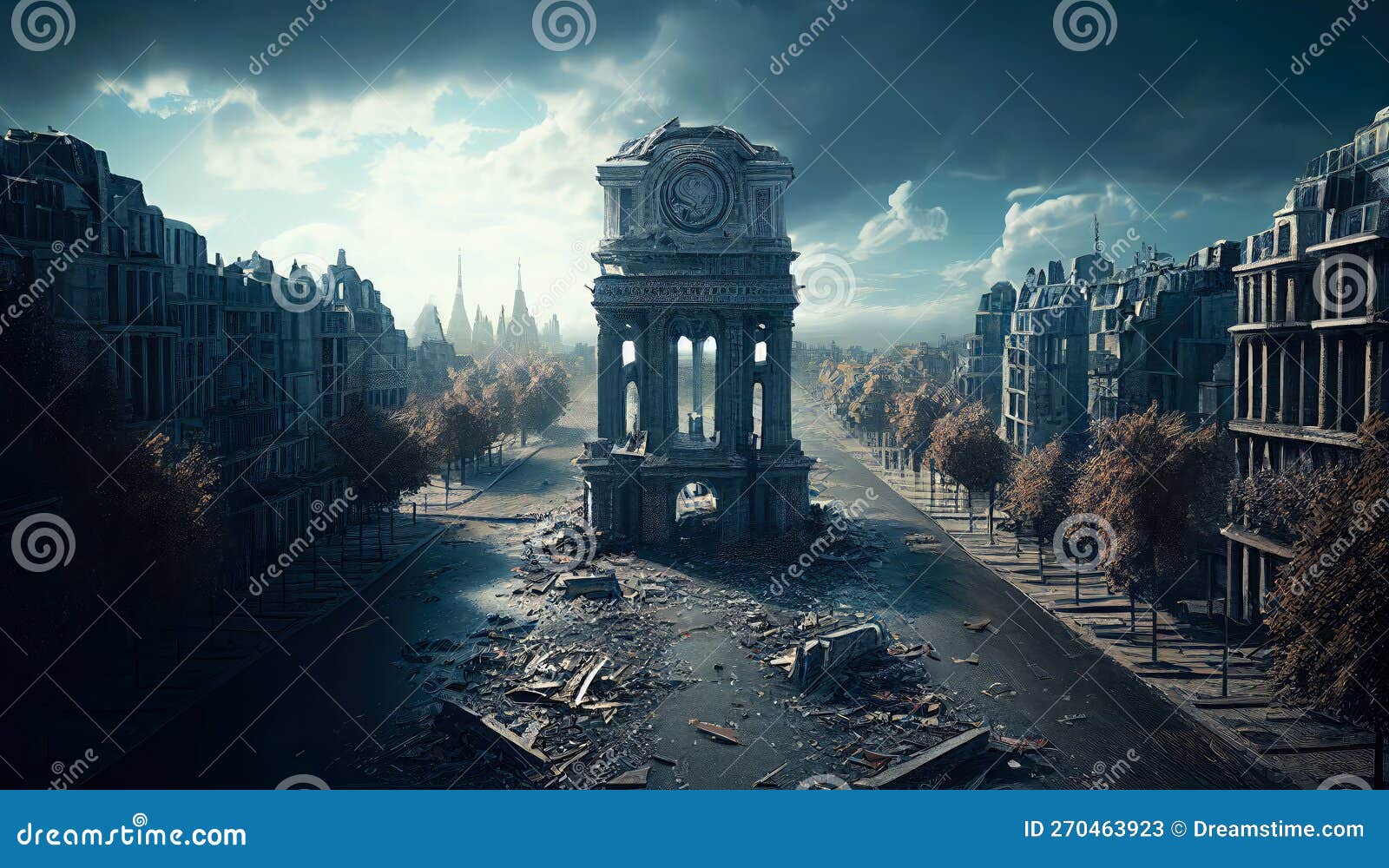 An Apocalyptic Illustration Depicting the Devastating Consequences of a ...